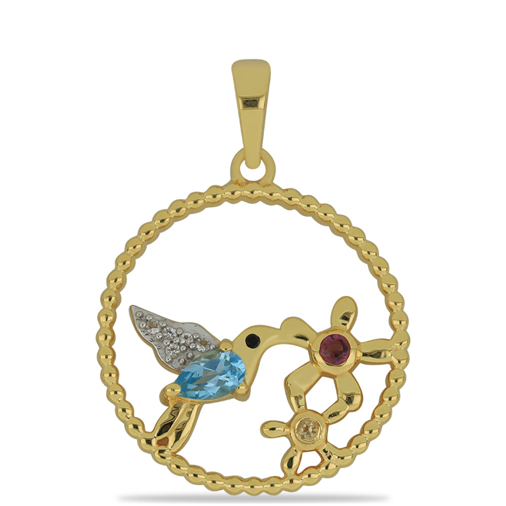 Strieborné šperky – Pozlátený Strieborný Prívesok s Rhodolitovým ...